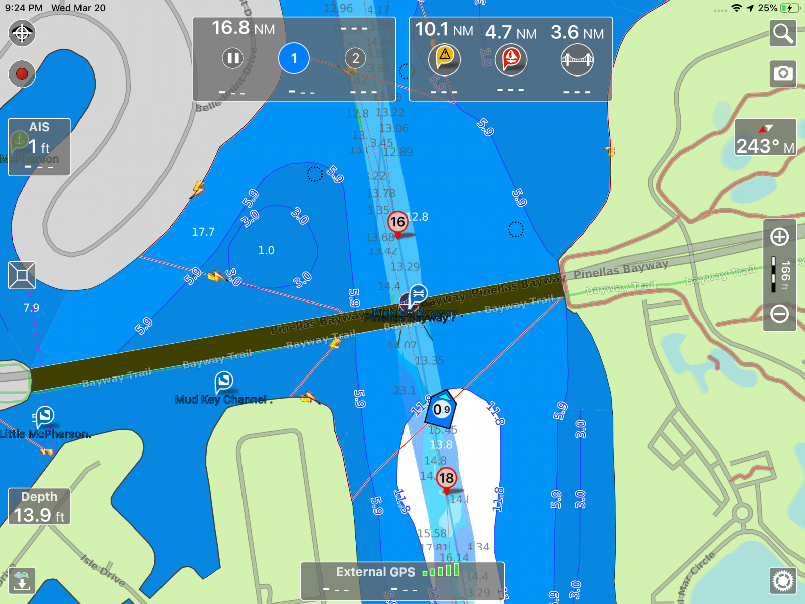 Aqua Map Master adds AIS, WiFi instrument data, USACE surveys and route explorer - Panbo