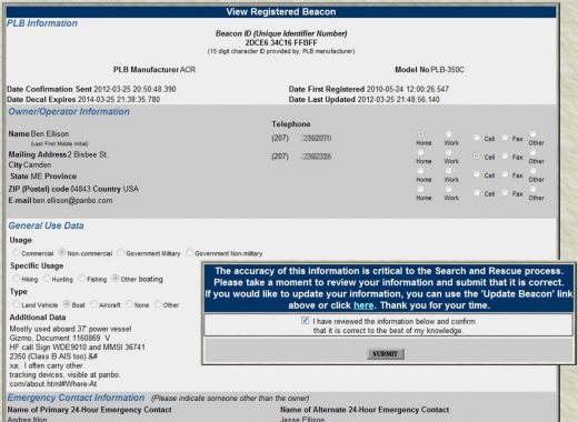 Using your PLB/EPIRB better & testing ACR's ResQLink View - Panbo