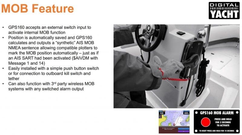 Digital Yacht TriNav GPS160 & NMEA 2000 MoB buttons - Panbo