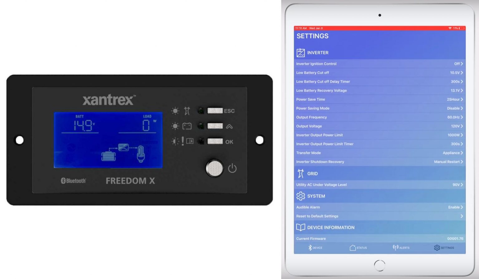 Xantrex launches a new Bluetooth remote panel - Panbo