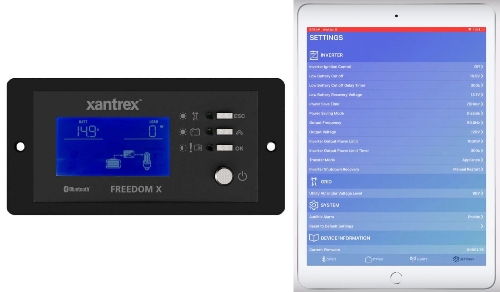 Xantrex launches a new Bluetooth remote panel - Panbo