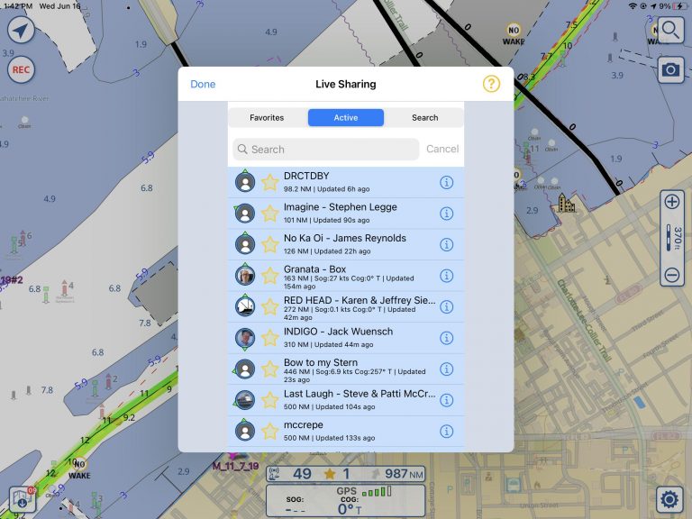 Aqua Map updated with no-wake zones, live sharing, and more - Panbo
