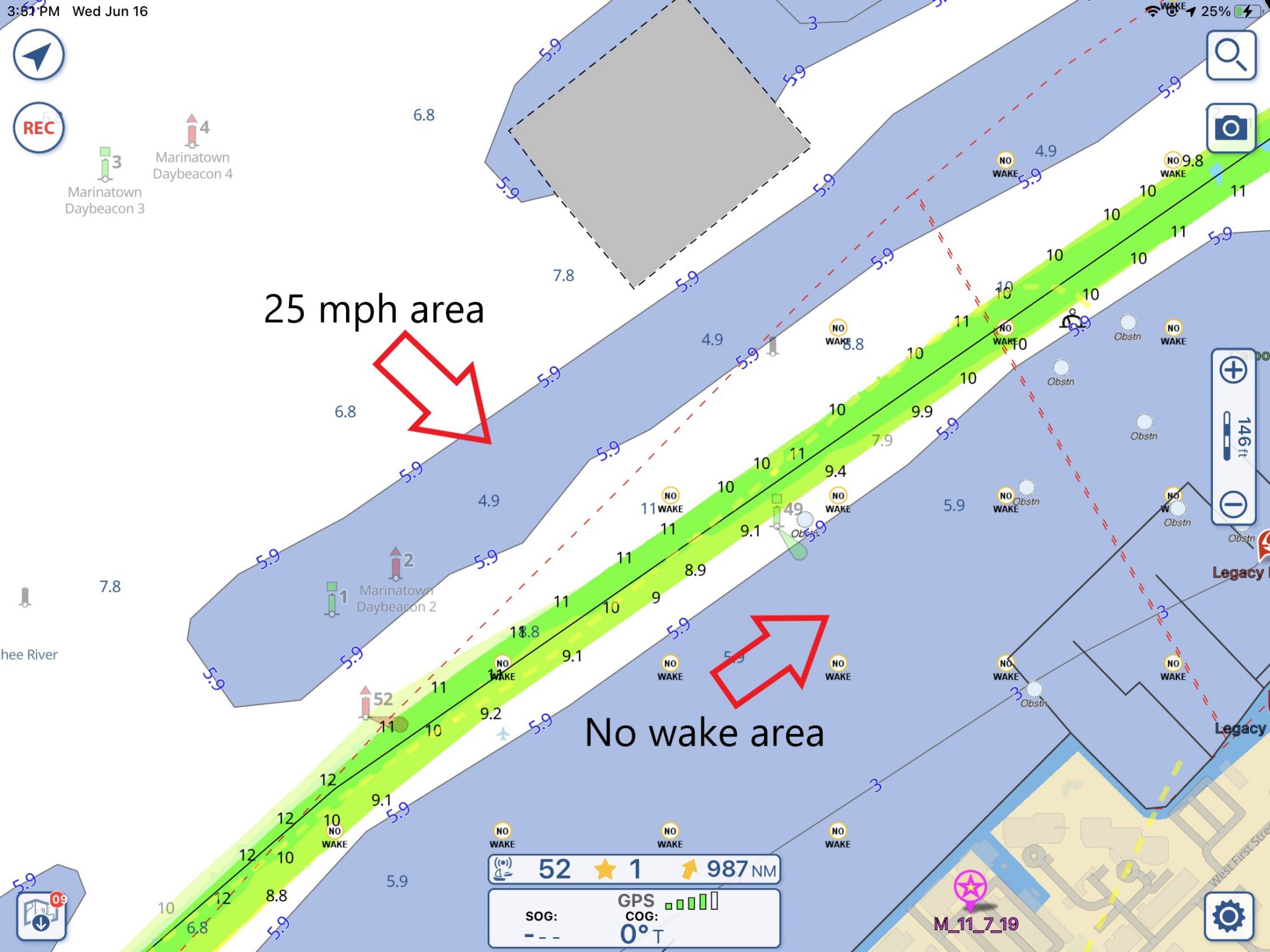 Aqua Map updated with no-wake zones, live sharing, and more - Panbo