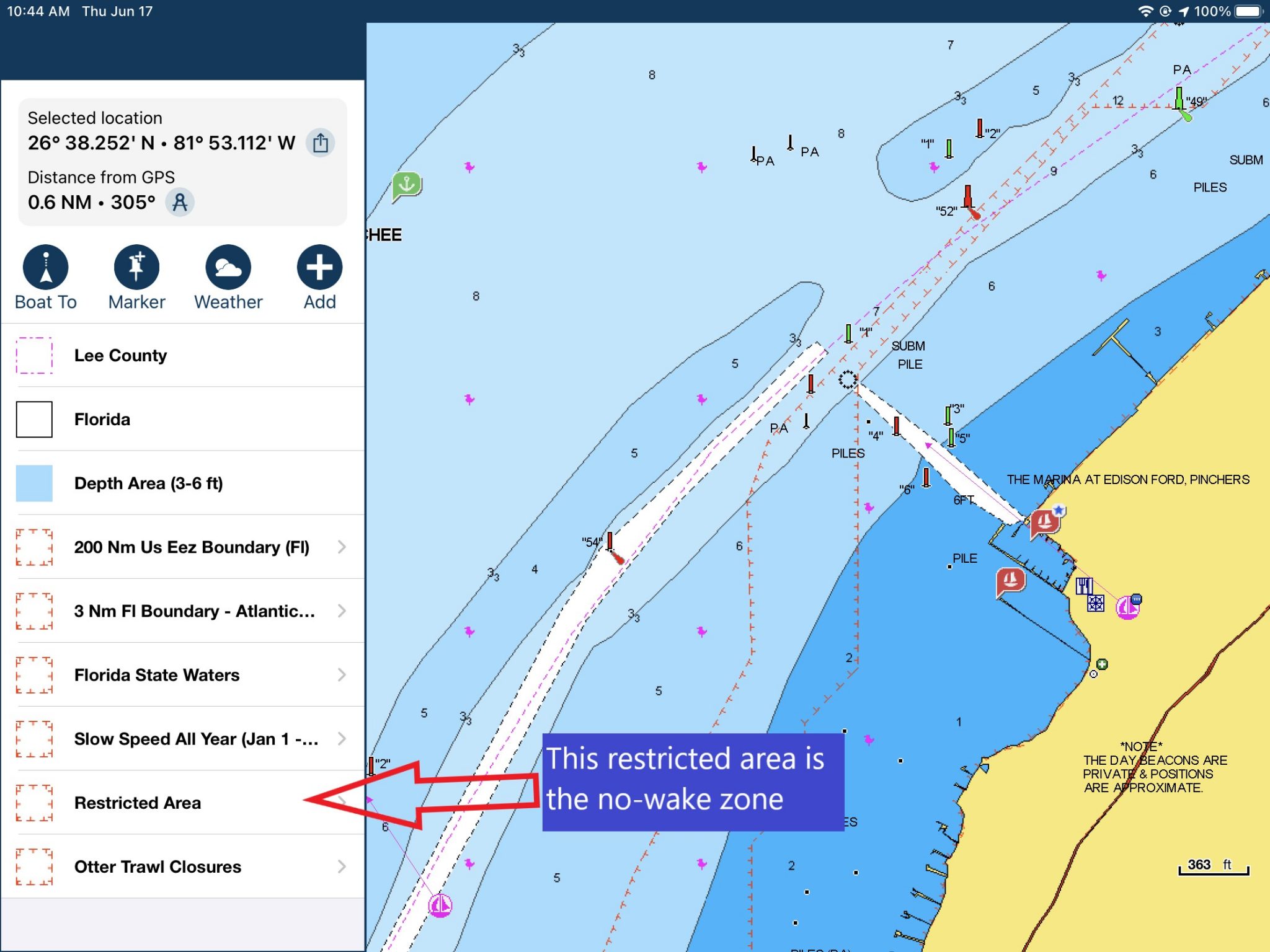 Aqua Map updated with no-wake zones, live sharing, and more - Panbo