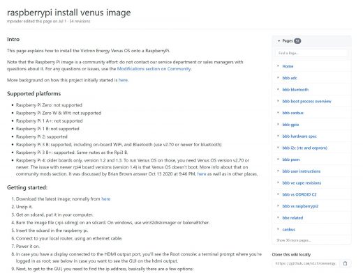Victron's Venus OS on a Raspberry Pi, install and configuration - Panbo