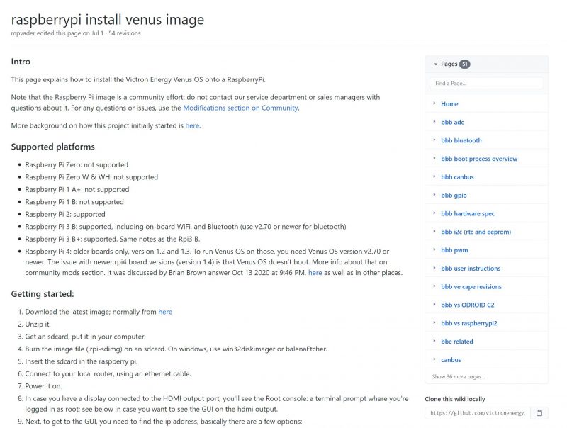 Victron's Venus OS on a Raspberry Pi, install and configuration - Panbo