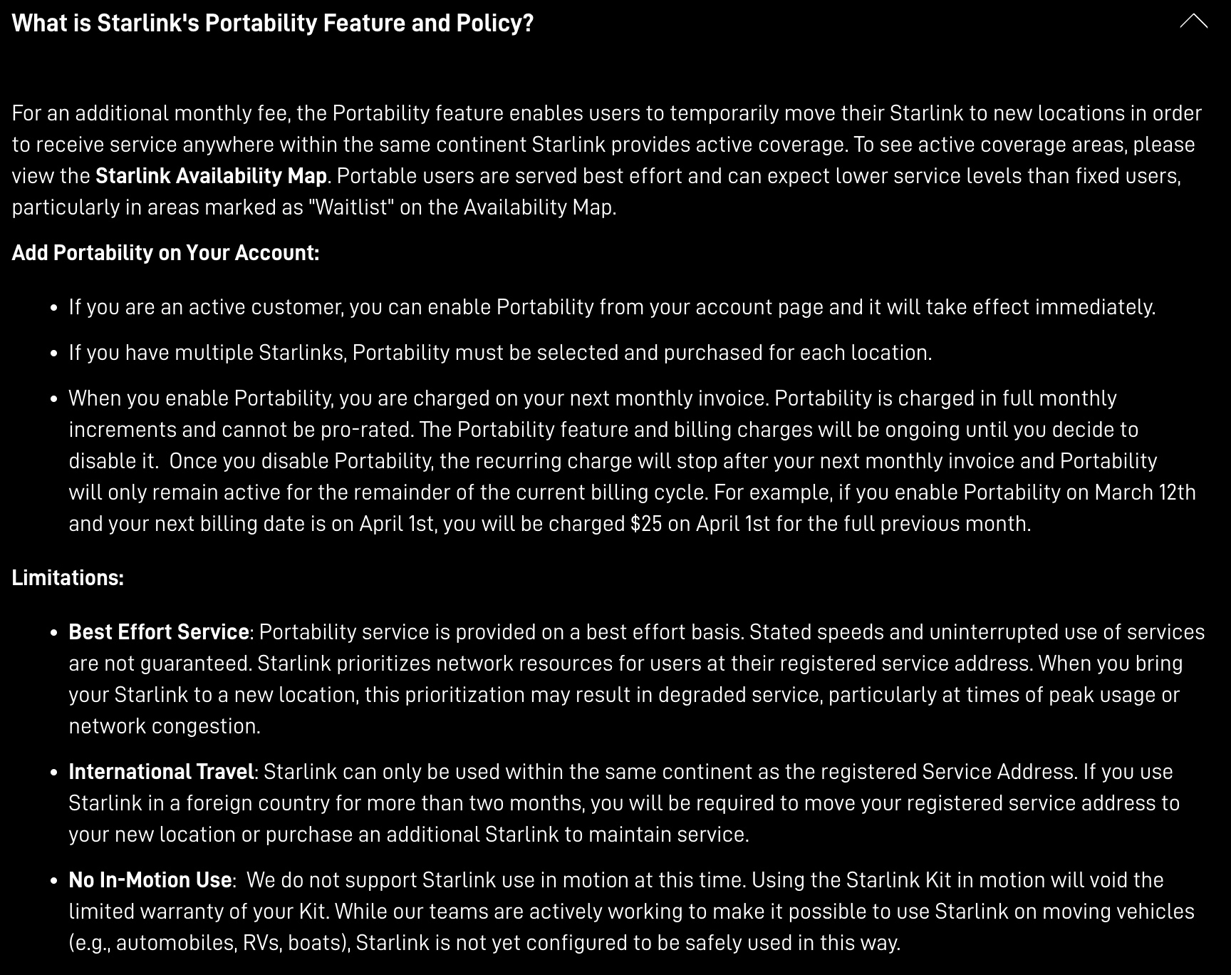 Starlink Portability announced and available - Panbo