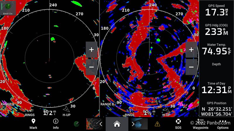 Garmin, Raymarine, and Simrad enclosed radars compared, part 2 - Panbo