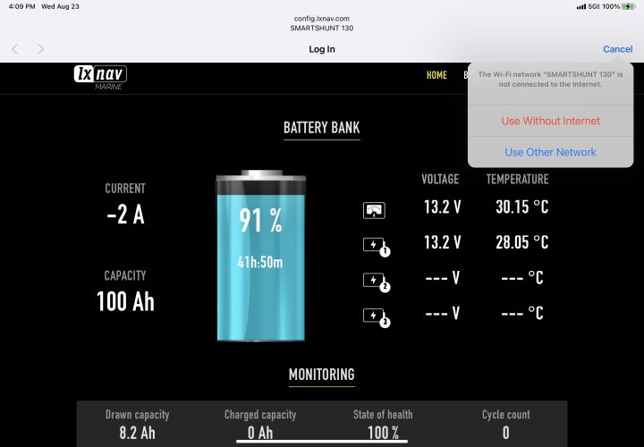 LXNav SmartShunt, WiFi and NMEA 2000 battery monitoring - Panbo