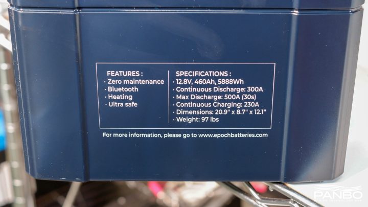 Epoch's new 460 amp-hour, external communicating battery arrives and ...