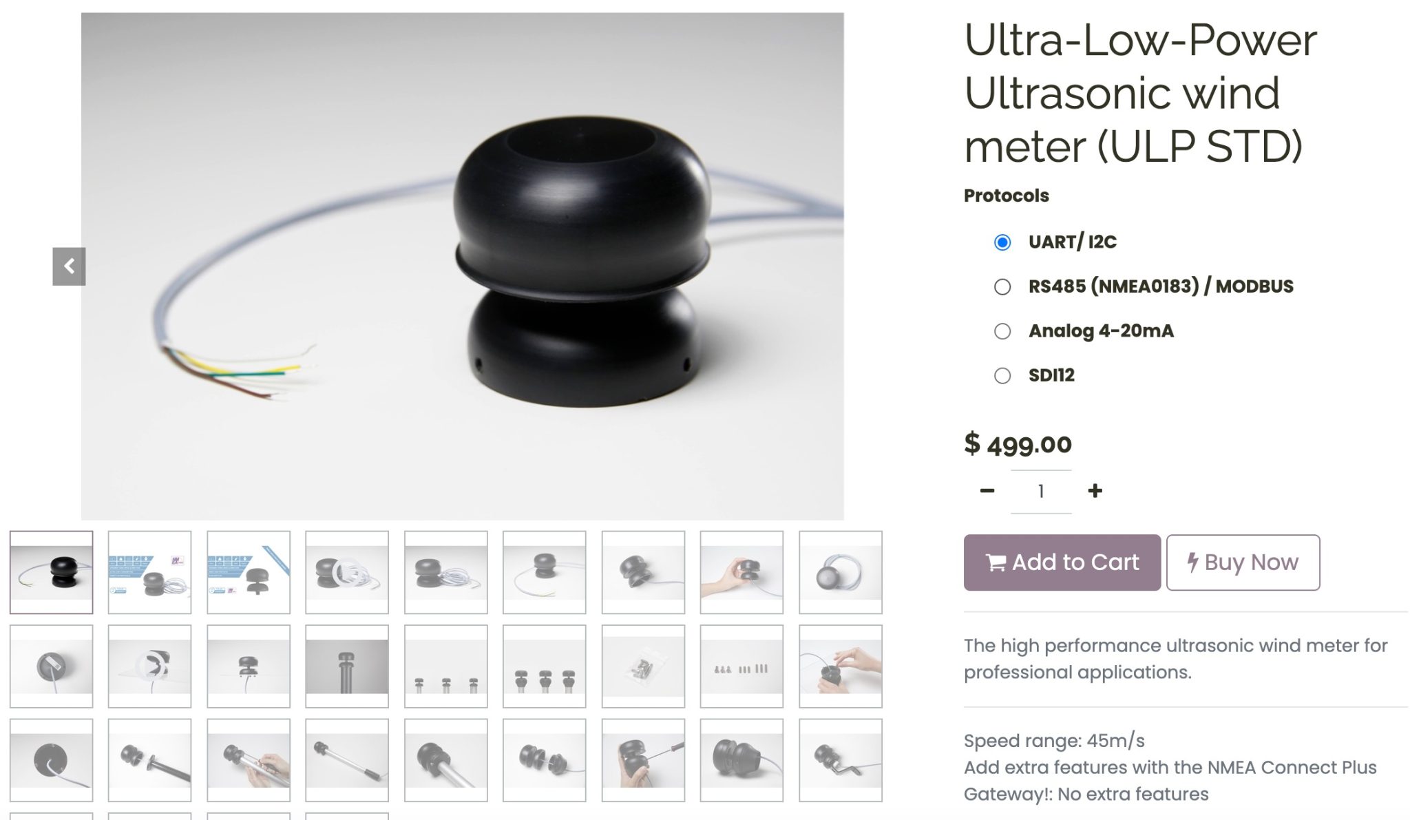 Calypso Instruments Ultrasonic NMEA 2000 wind meter, plug and play wind ...