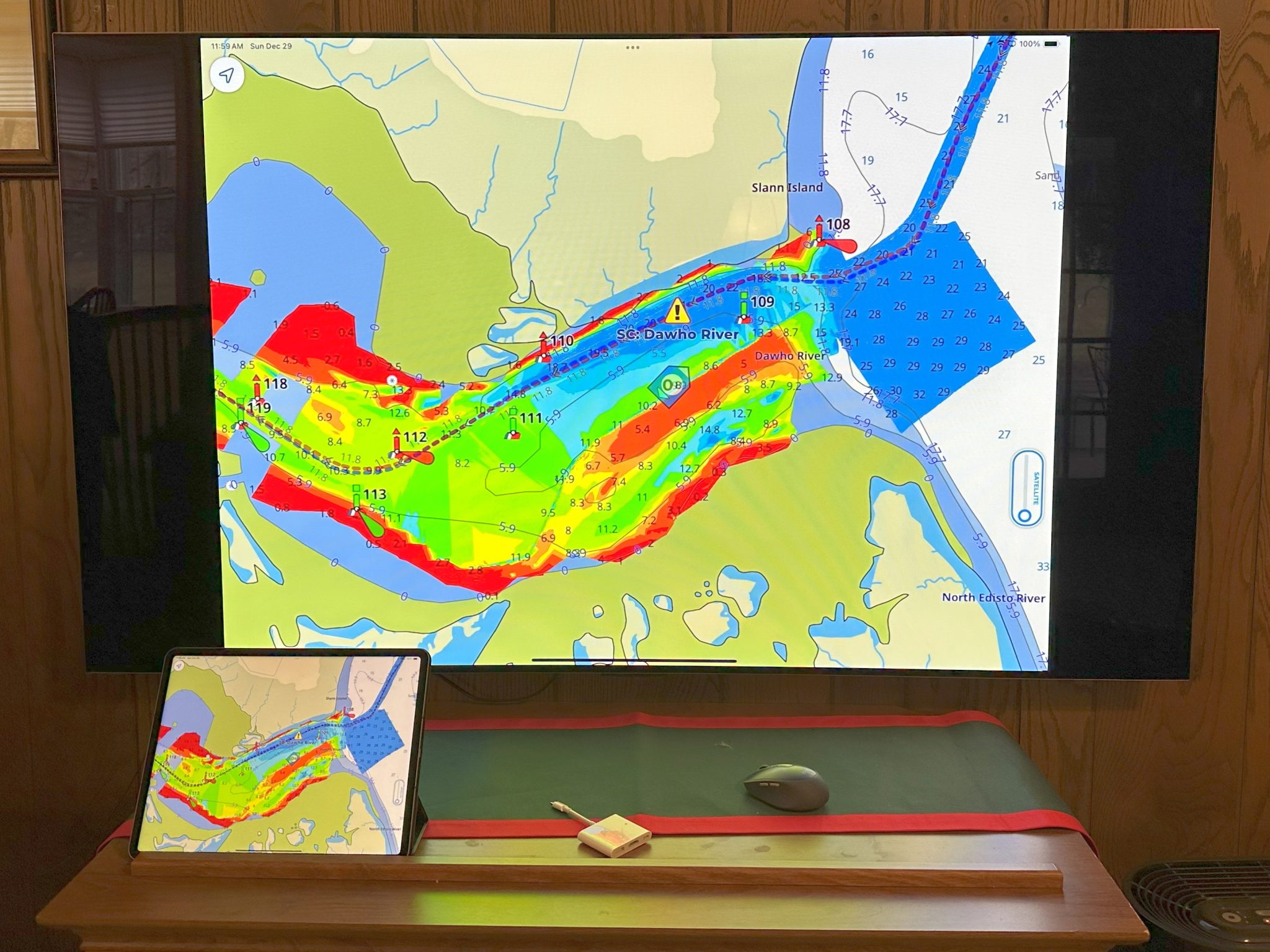 Bob423 How To: Aqua Map with a big screen monitor - Panbo